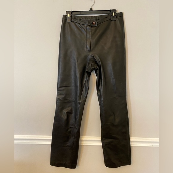 New Frontier | Pants & Jumpsuits | Preowned New Frontier Brown Leather ...